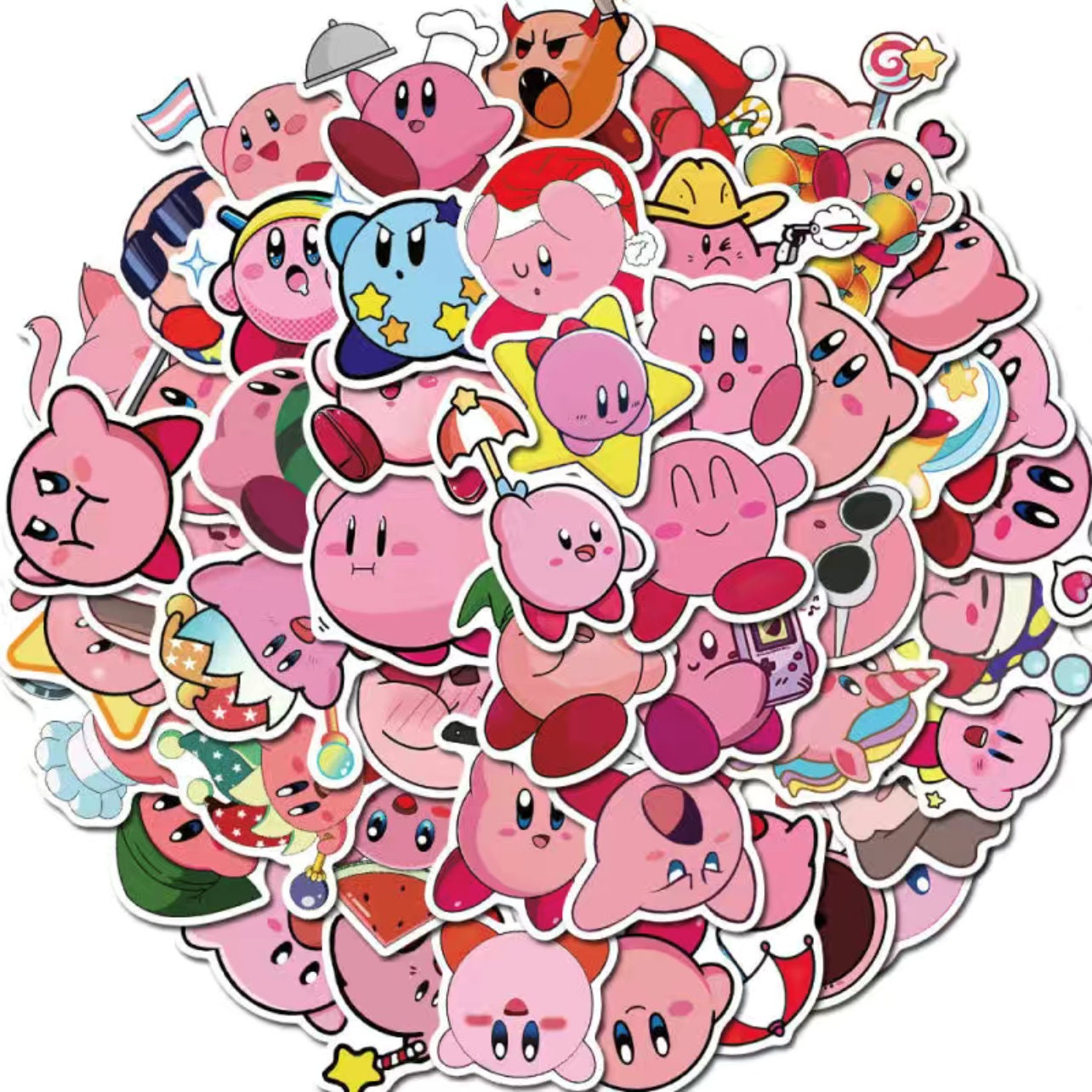 KIRBY Stickers Gamer Stickers Vinyl Stickers 10-50 Pcs - Etsy
