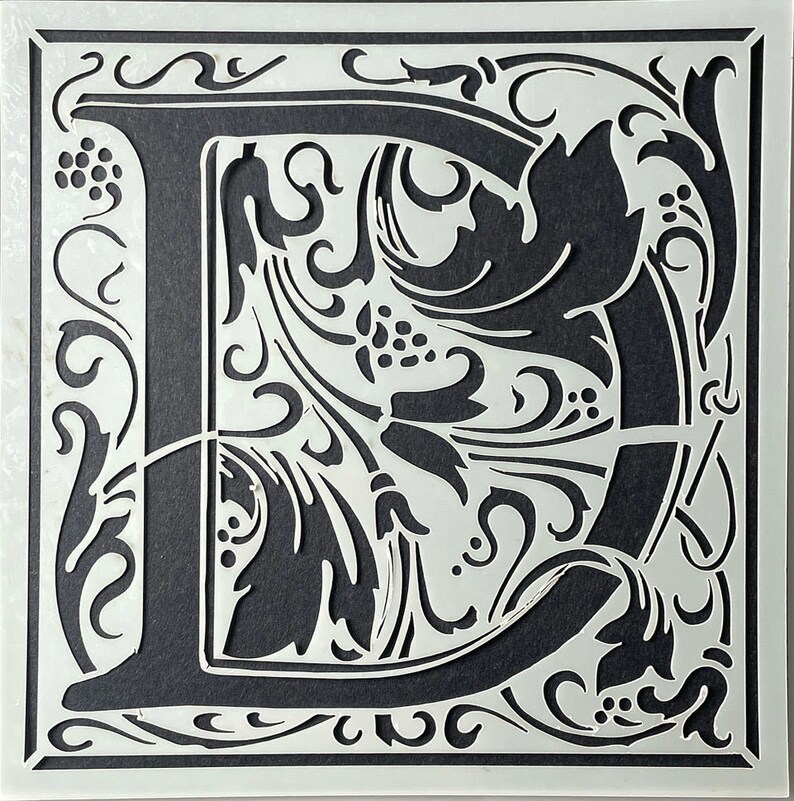 William Morris Cloister Letter Stencil Set: Illuminated Alphabet With ...