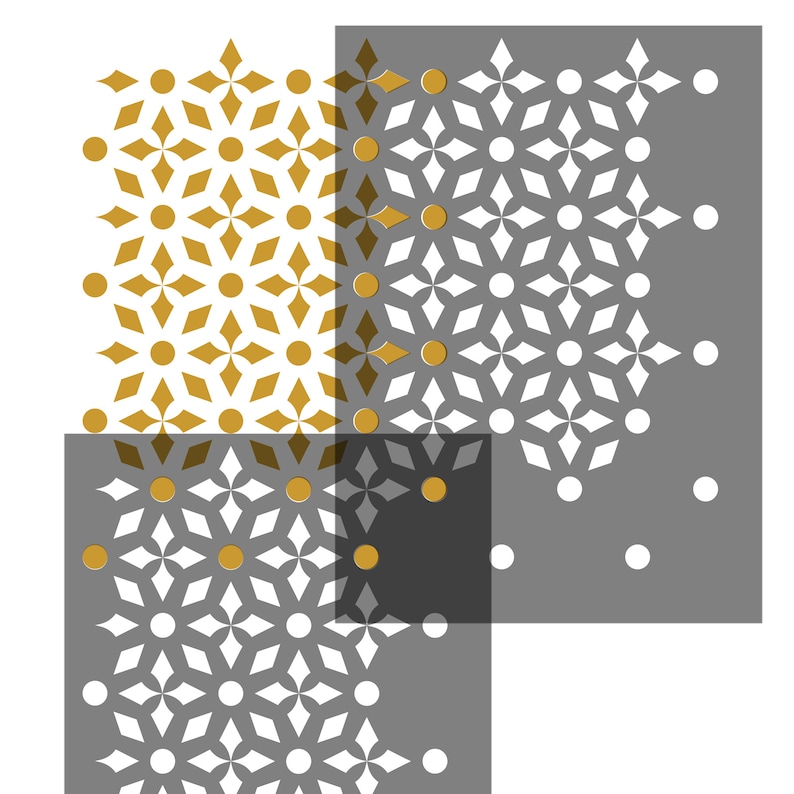 Star & Diamond Moroccan Stencil. Repeating Design for - Etsy