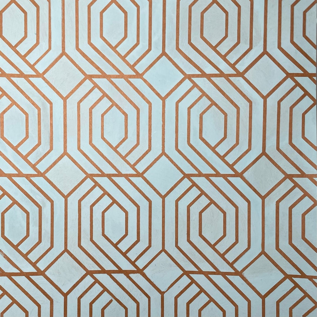 Geo Tracks Stencil: Reusable Mid-century Modern Pattern (C337) - Etsy