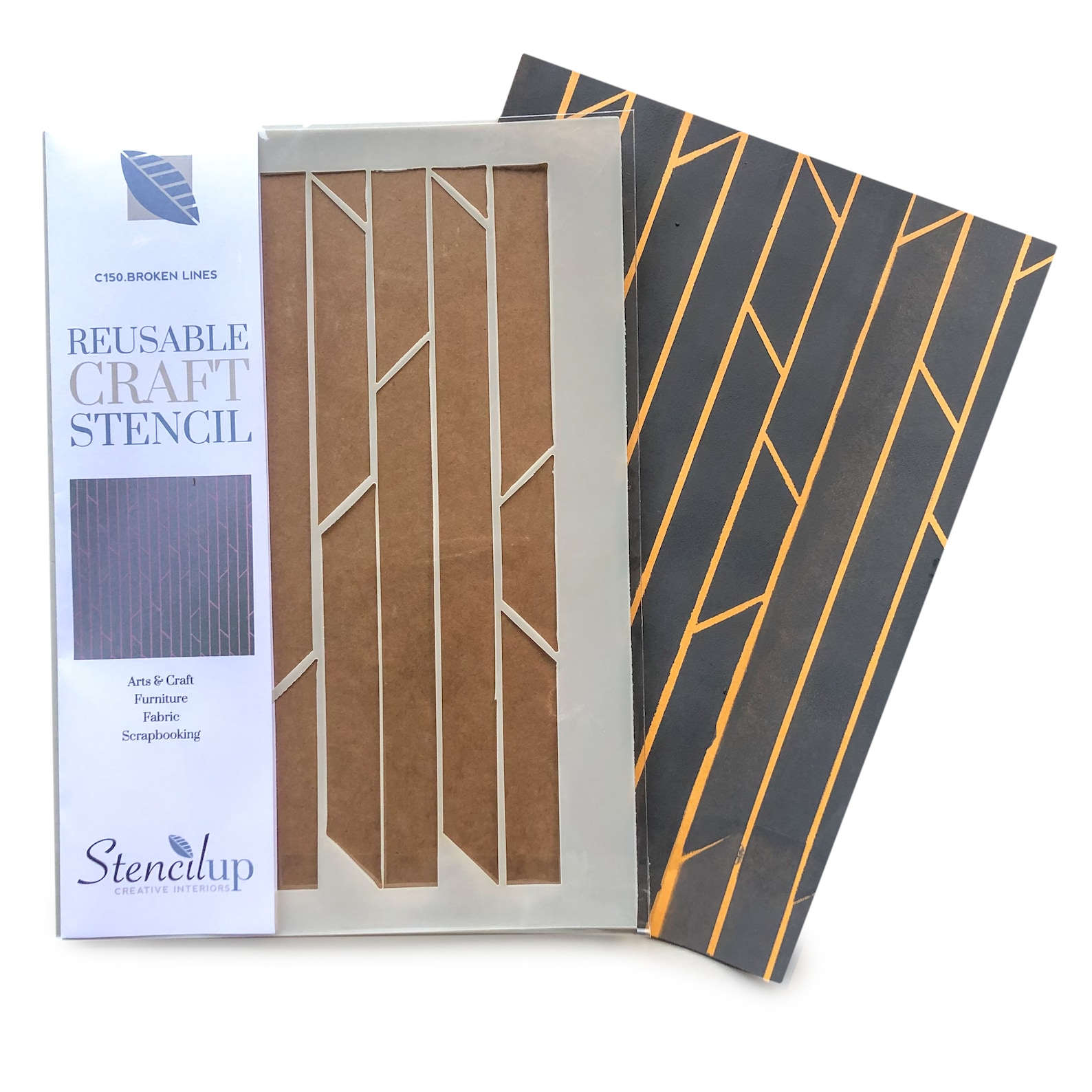 BROKEN LINES Craft Stencil Furniture Stencil Fabrics - Etsy