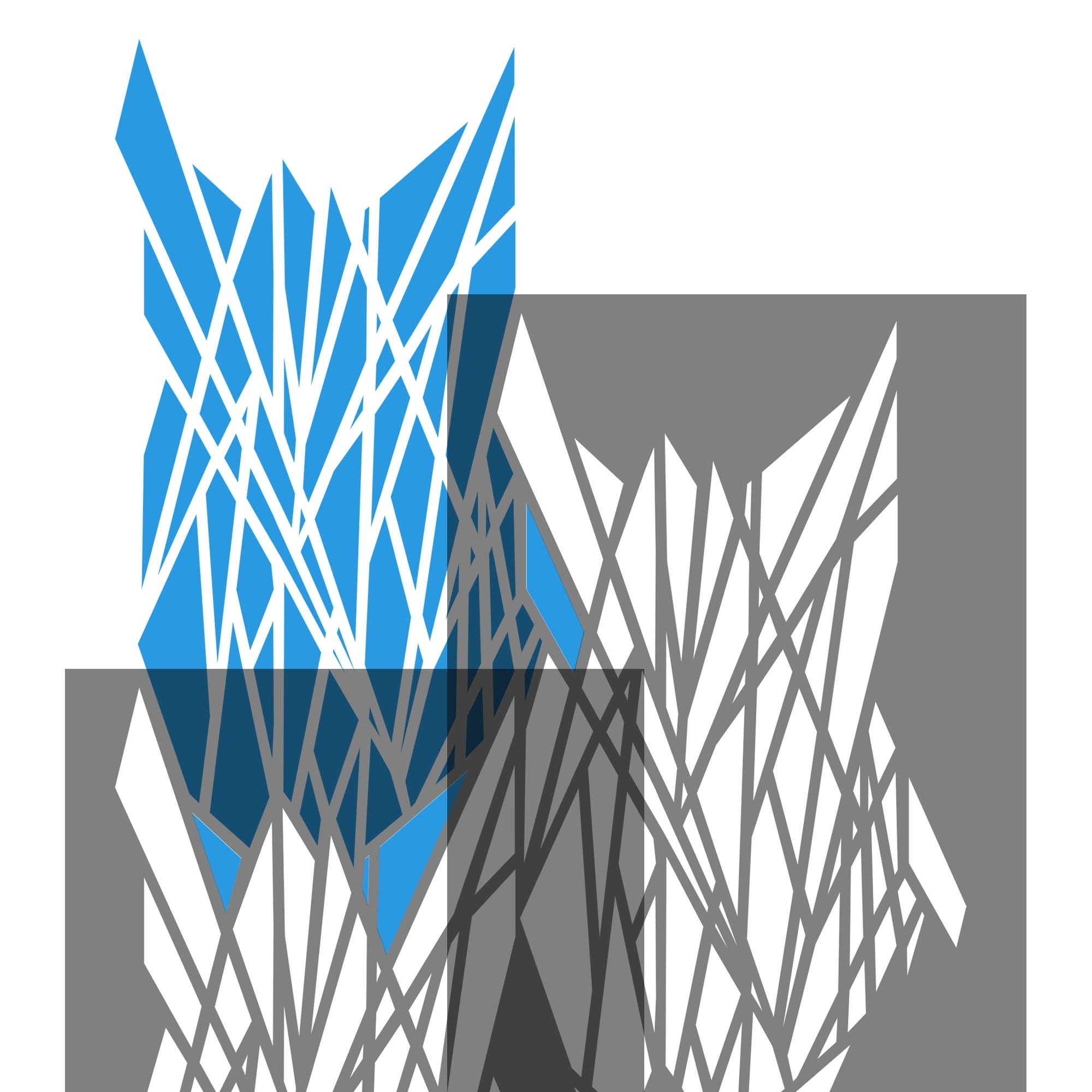 SHARDS GEOMETRIC STENCIL repeating design craft stencil. | Etsy