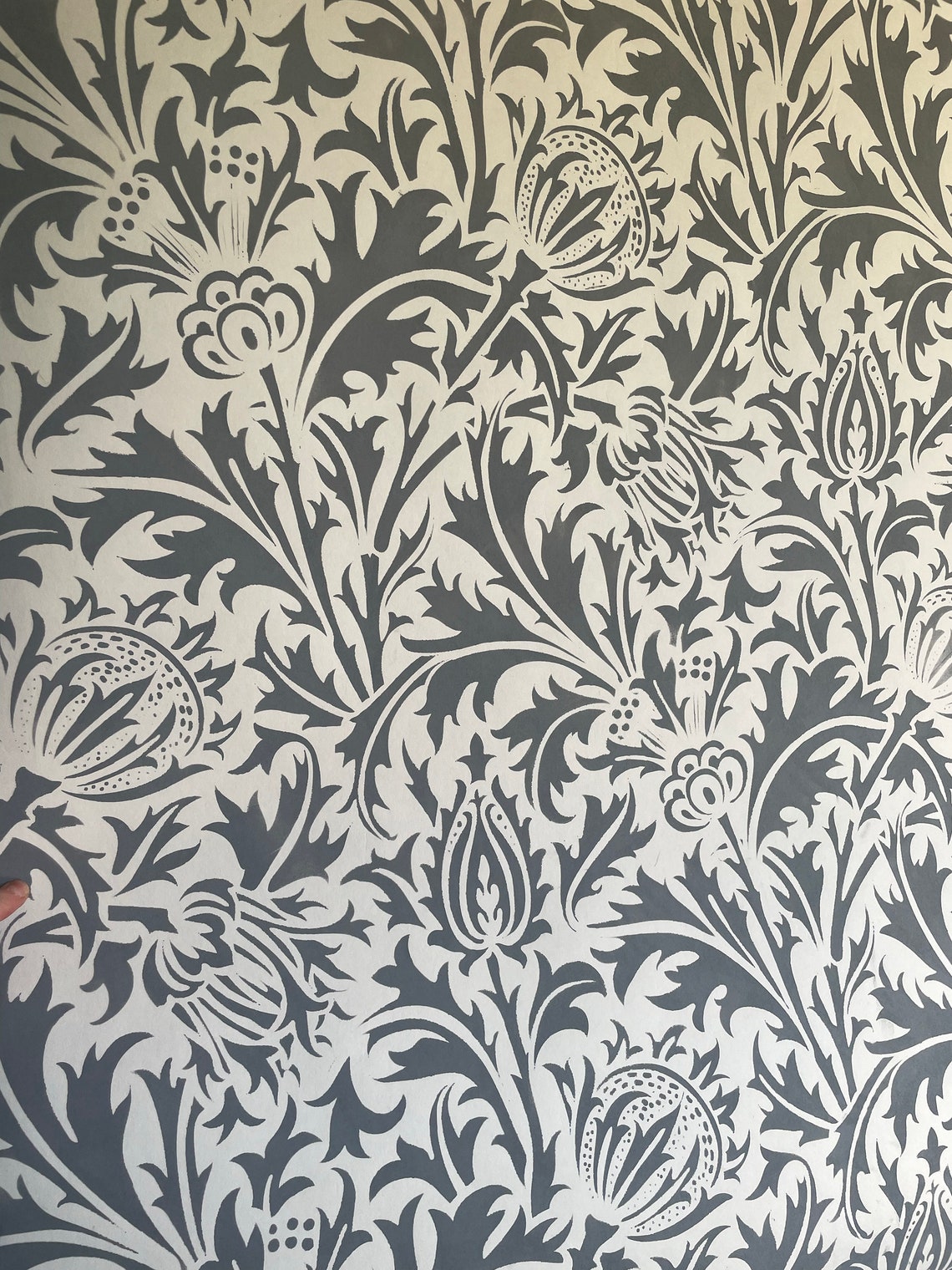 William Morris Thistle Wall Stencil for Painting Based on a - Etsy