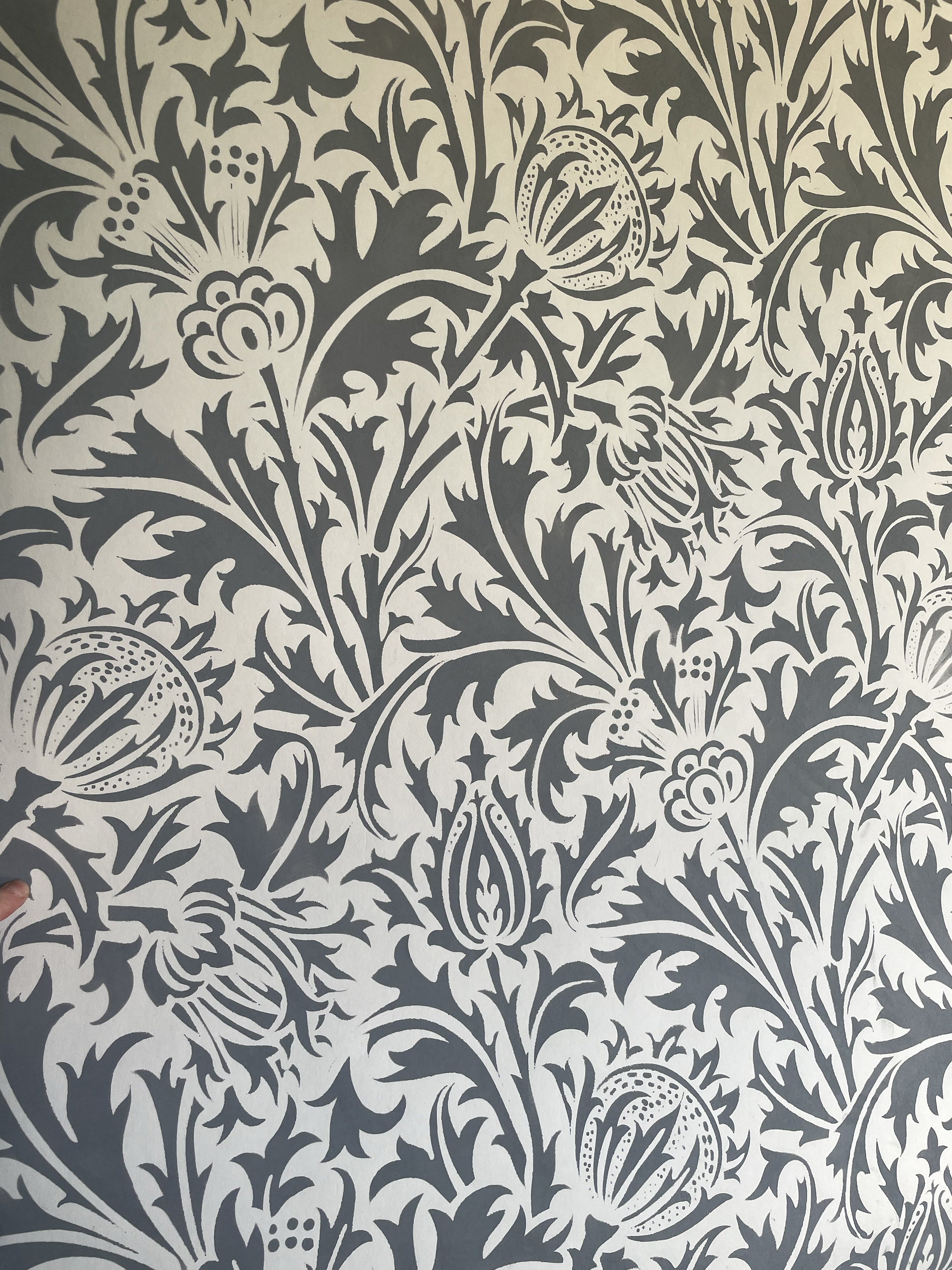 William Morris Thistle Wall Stencil for Painting Based on a - Etsy