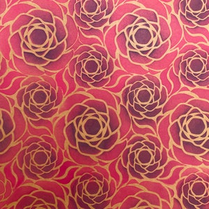 Repeating Rose Floral Border Stencil, Repeating Design Craft Stencil ...