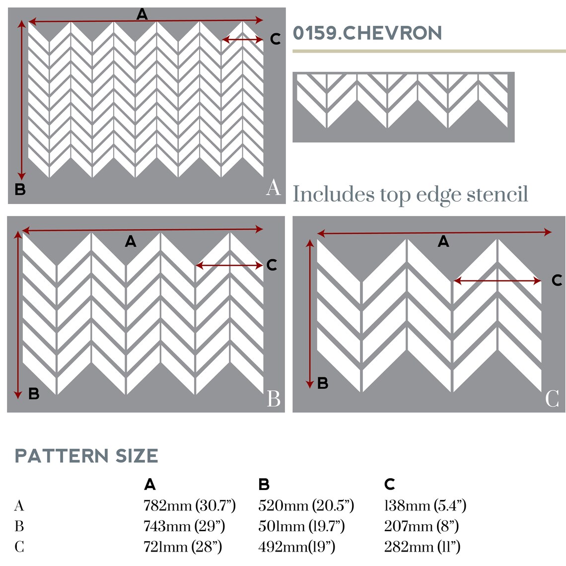 CHEVRON Stencil for Painting. Create a classic herringbone | Etsy