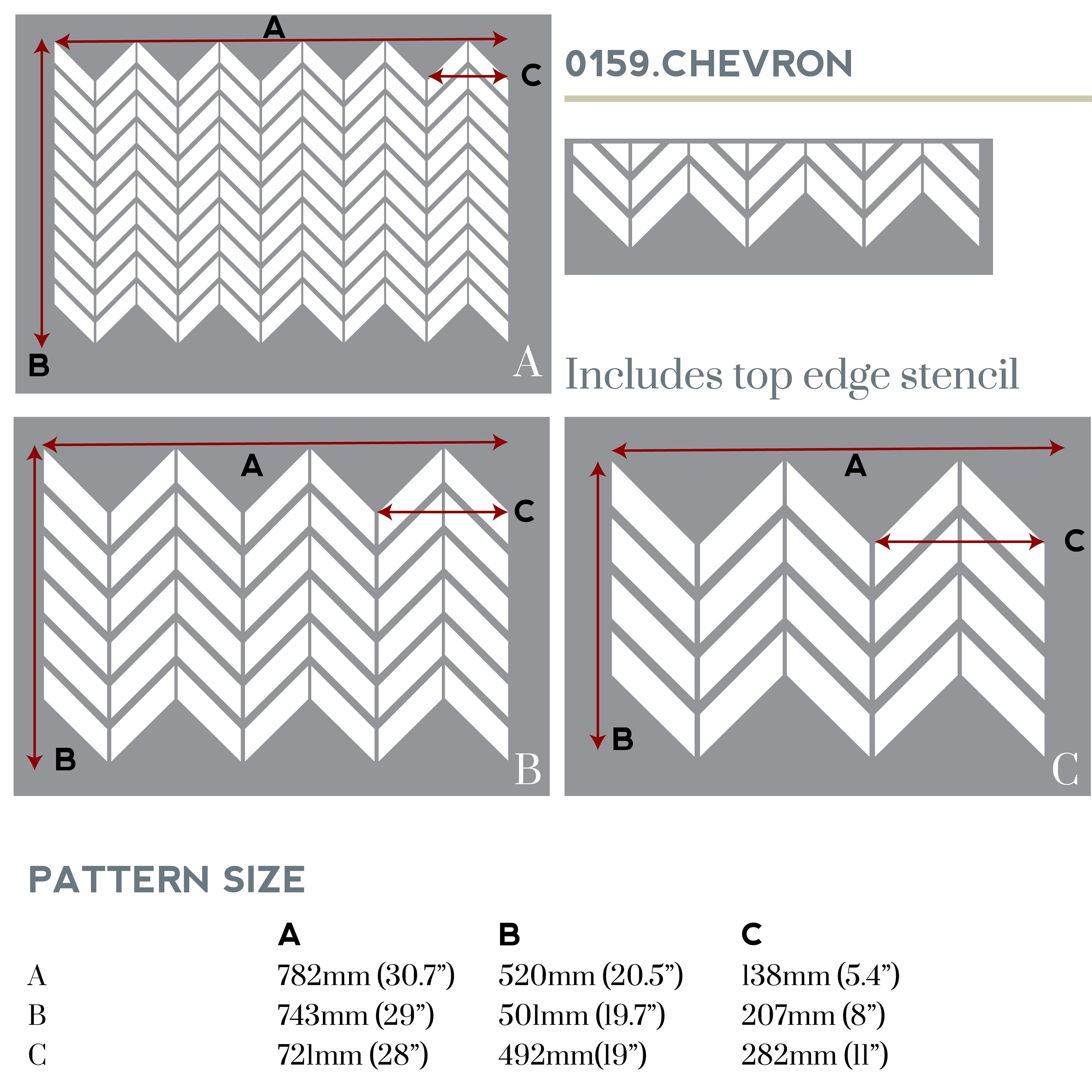 CHEVRON Stencil for Painting. Create a classic herringbone | Etsy