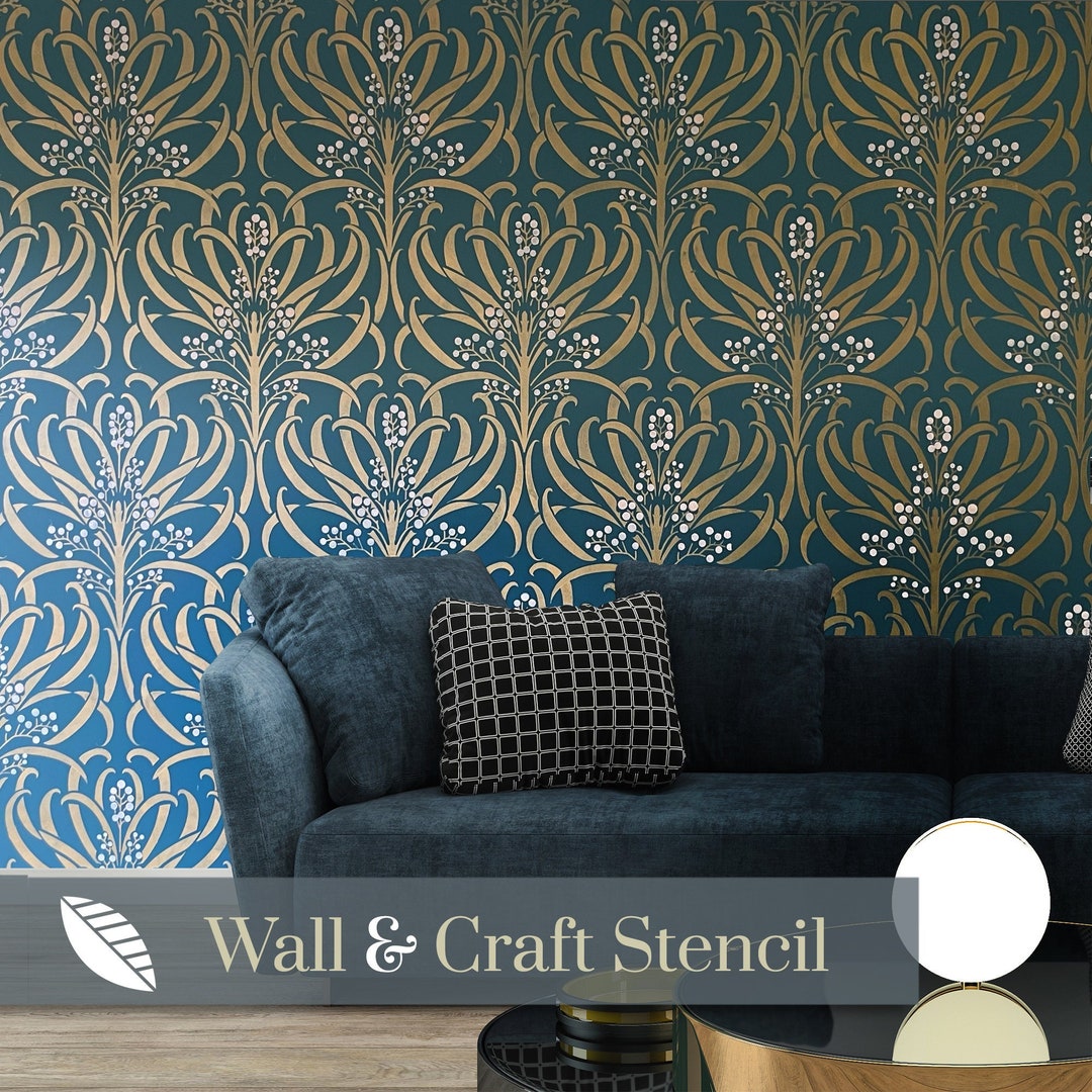 CALLUM Arts & Crafts Stencil by Stencil Up, This Wall Stencil for Painting is Based on a ...