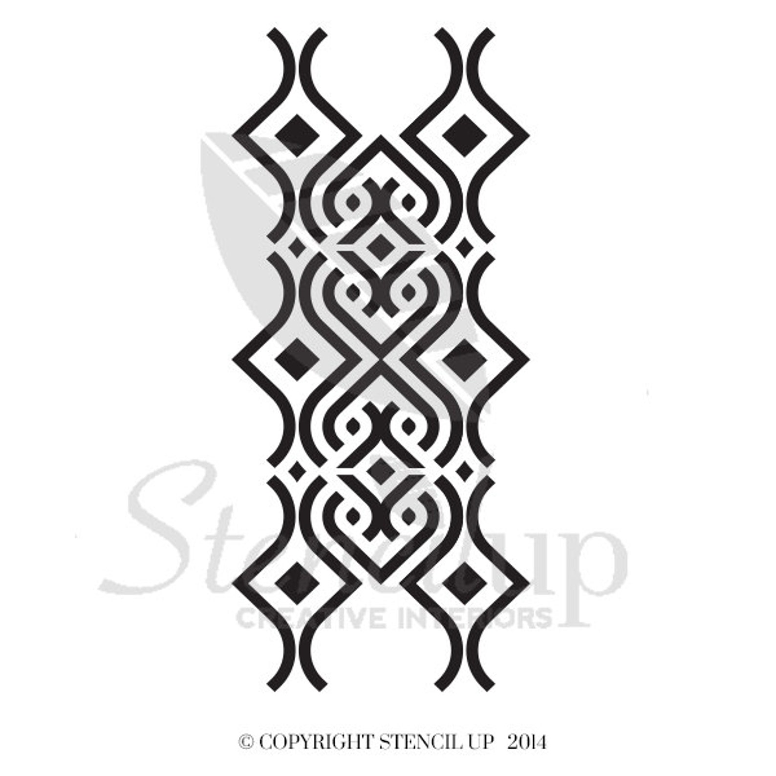 SAFI Border Wallpaper Stencil / Reusable Stencils DIY home | Etsy