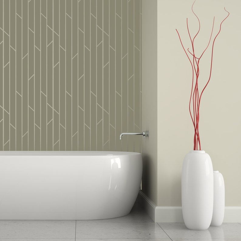 BROKEN LINES Geometric Stencil. Our Wall Stencils for Painting - Etsy UK