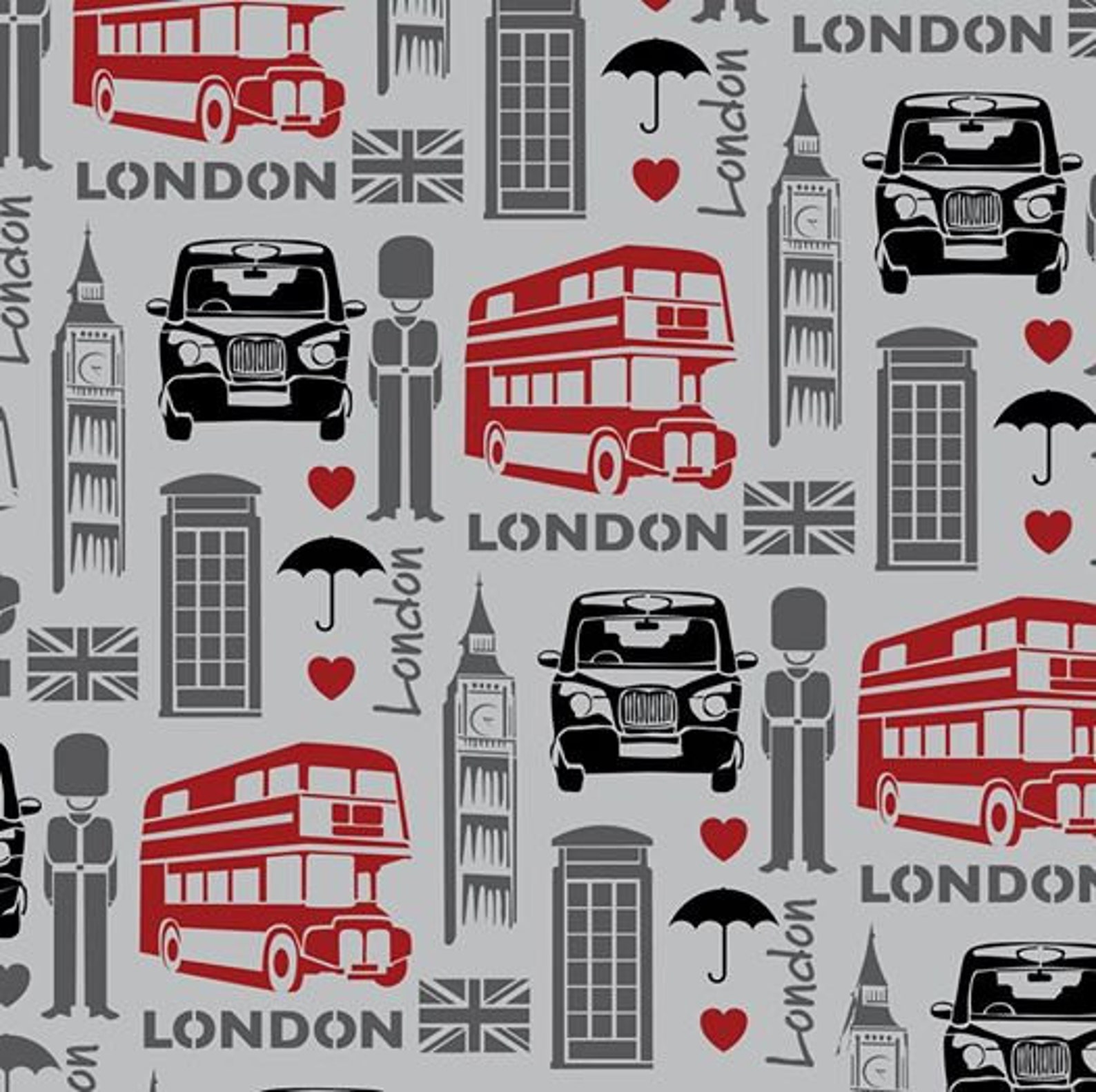 LONDON All Over Wallpaper Stencil / Reusable Stencil / DIY / Home Decor ...