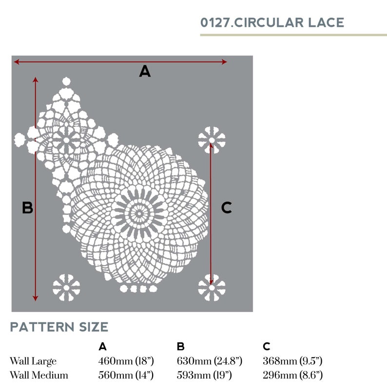 CIRCULAR VINTAGE Lace Stencil. Beautiful Traditional Lace - Etsy UK