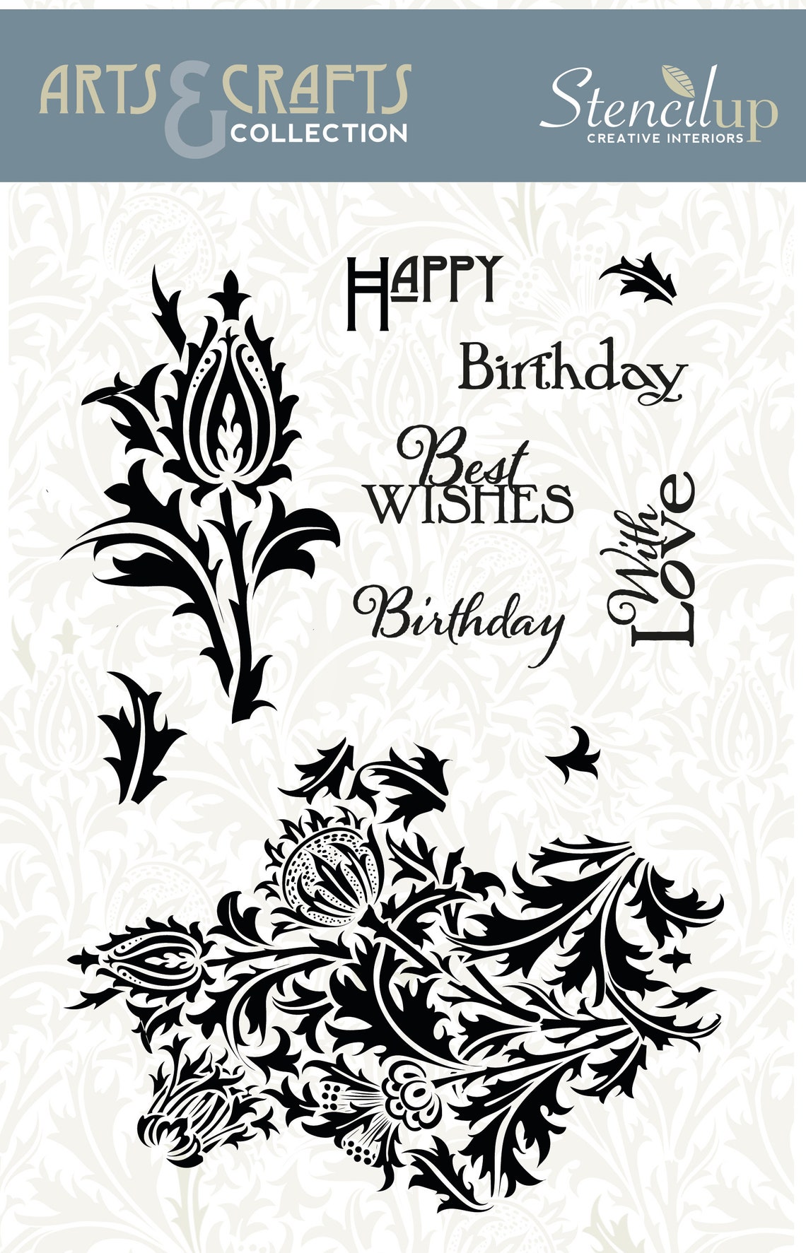 William Morris Thistle Stamp: Repeating Pattern, A5 Photopolymer - Etsy