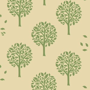 REPEATING TREES A4 Tree Stencil for Furniture, Fabrics, Scrapbooking ...