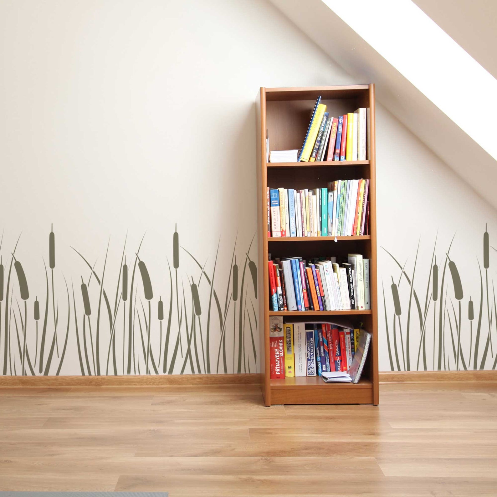 BULRUSH/CATTAIL Allover Wallpaper Stencil. A Reusable Stencil for ...