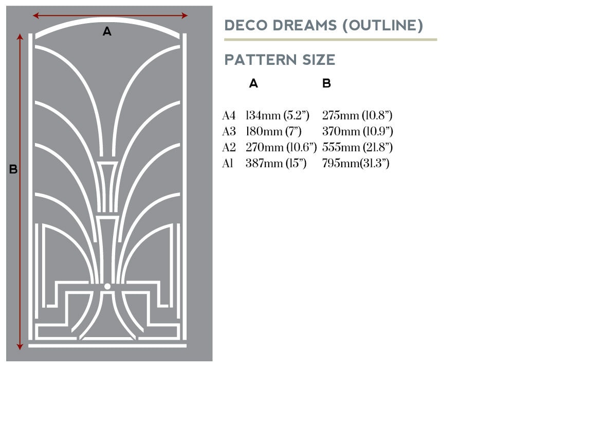 DECO DREAMS Outline Furniture Stencil for Painting. Reusable - Etsy