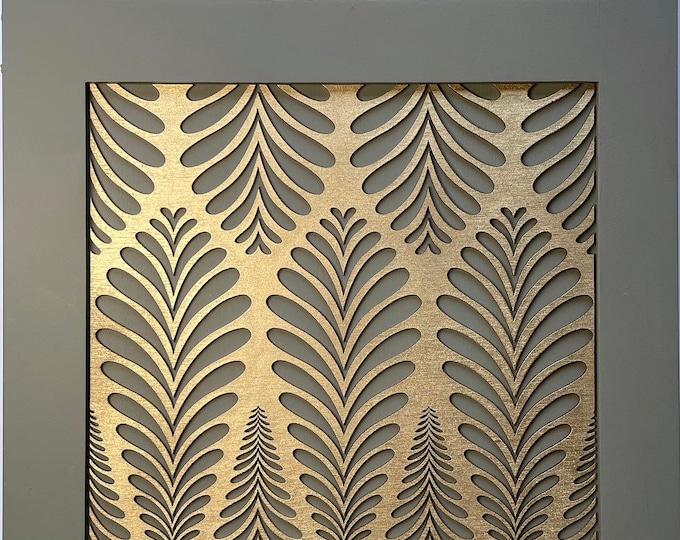 DECO LEAVES Wooden Inlay Onlay Panel for Furniture. Art Deco - Etsy UK