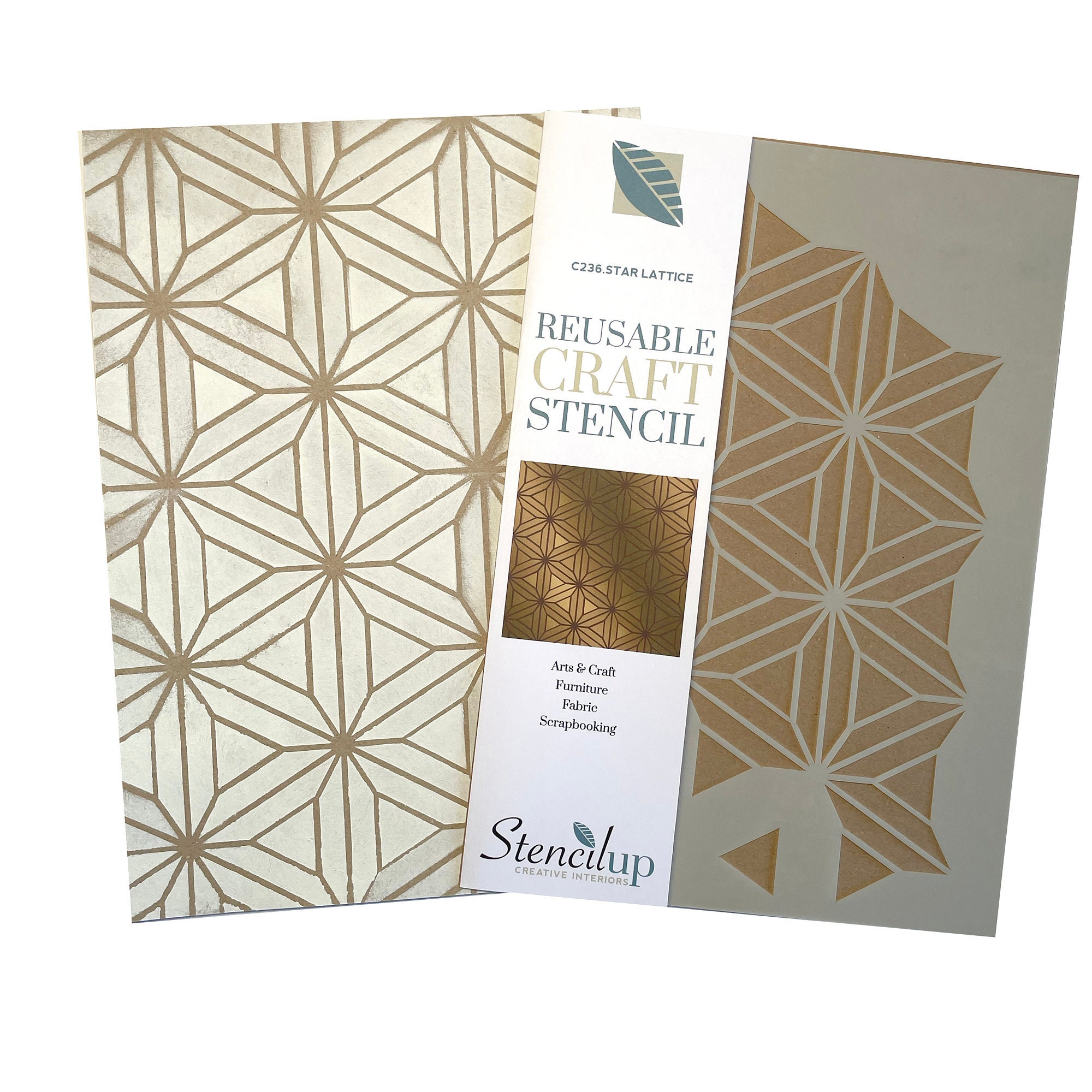 STAR LATTICE Geometric Stencil for Painting. Reusable Painting - Etsy UK