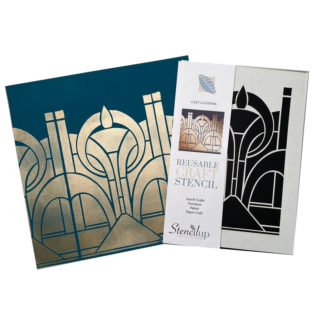LUCERNA ART DECO Furniture Stencil for Painting. Reusable Painting ...