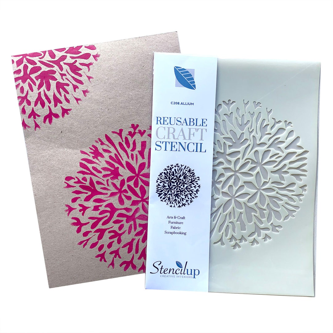 ALLIUM STENCIL for Painting on Furniture and Other Crafts. Reusable ...