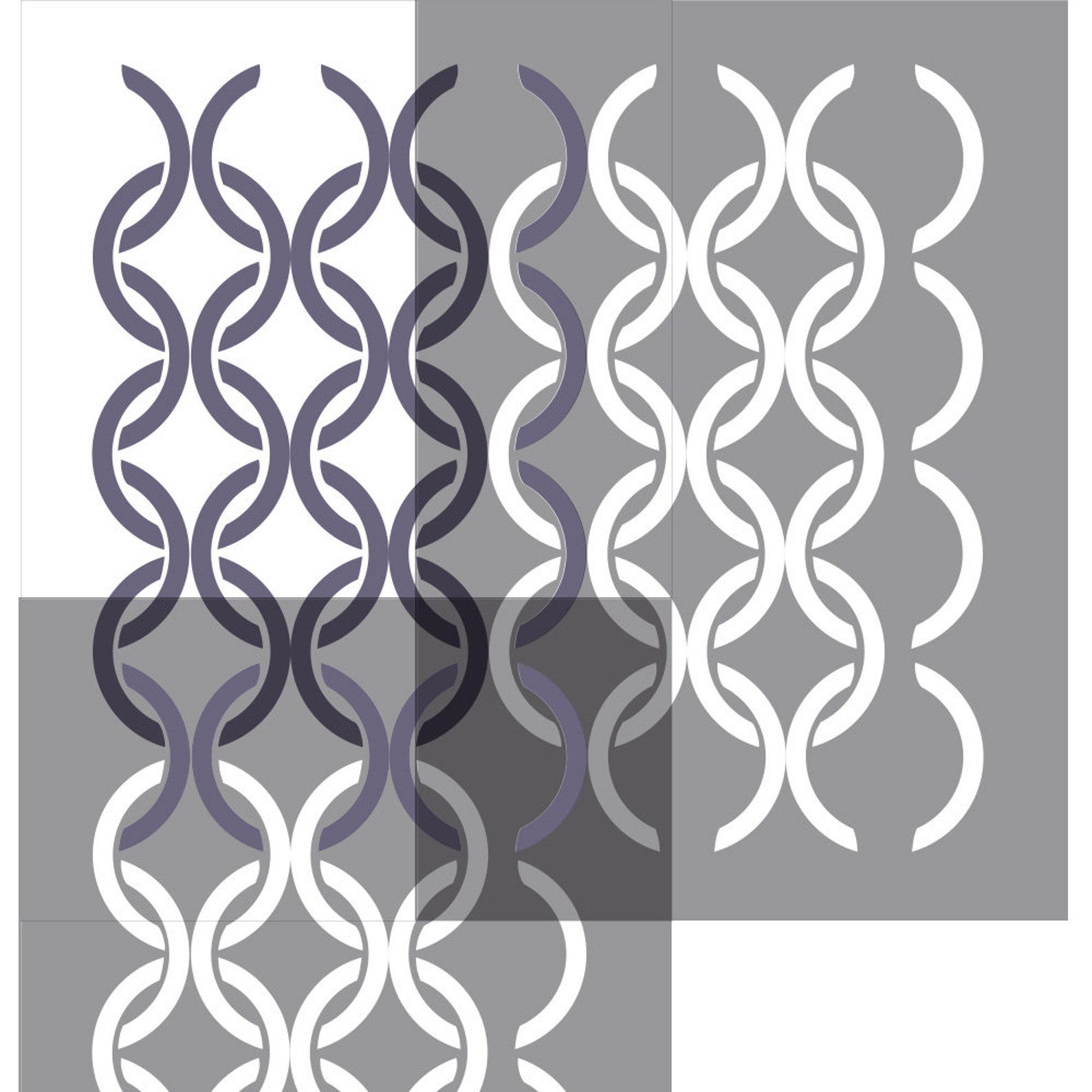 CONNECTED CIRCLES A4 Craft Stencil for Furniture Fabrics - Etsy