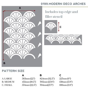 MODERN ART DECO Arch Wall Stencil for Painting. Reusable | Etsy UK