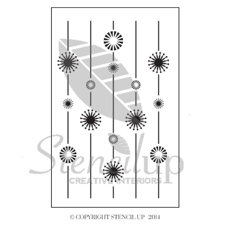 HANGING STARS All over Wallpaper Stencil / Reusable Stencil / | Etsy