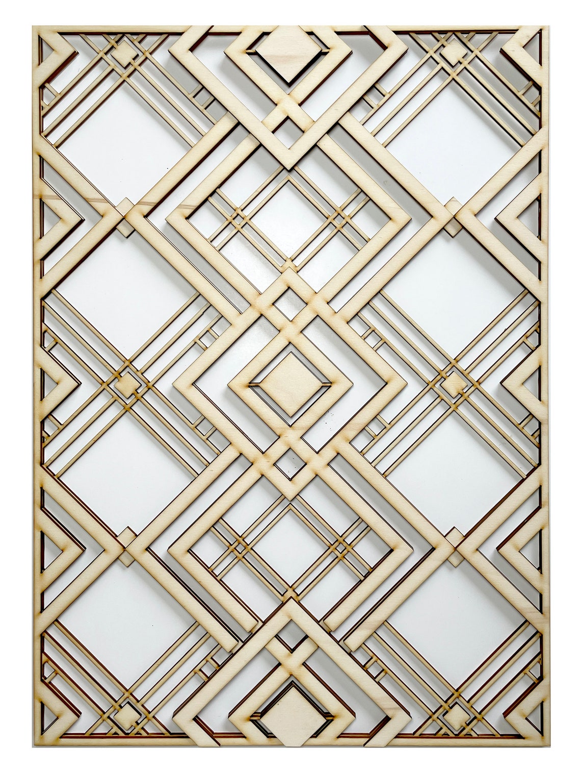 ARGYLE Multi Layered Wooden Inlay Only Panel for Furniture. | Etsy