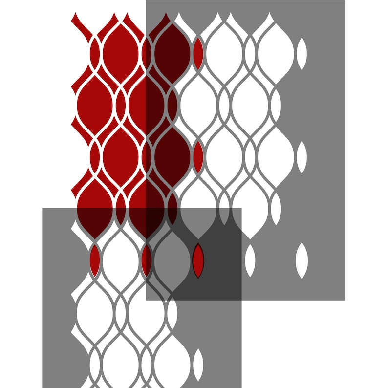 RETRO WAVE GEOMETRIC Stencil. Repeating Design for Furniture | Etsy