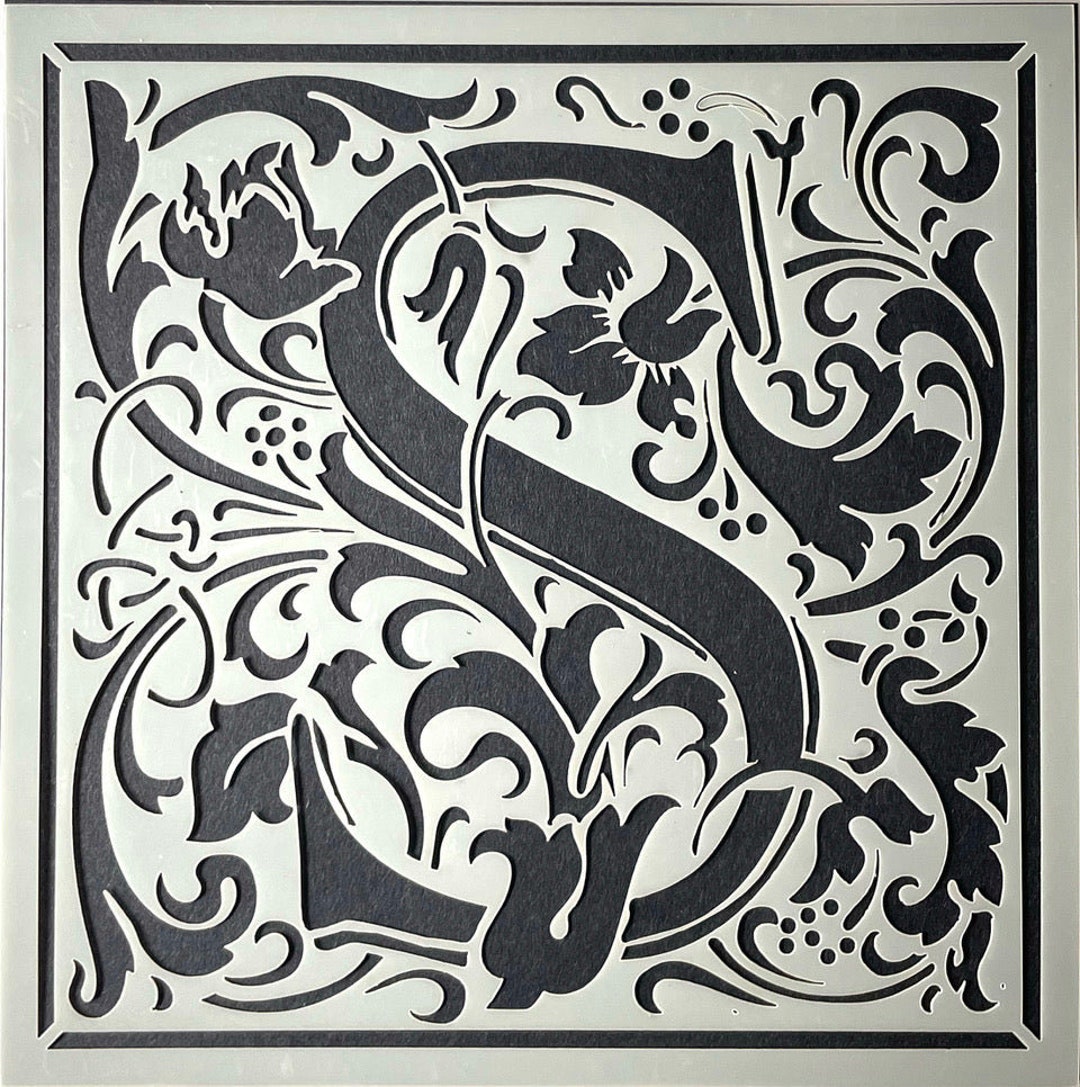 William Morris Inspired Cloister Letters - Letter S - Etsy