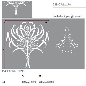 CALLUM Arts & Crafts Stencil by Stencil Up, This Wall Stencil for Painting is Based on a ...