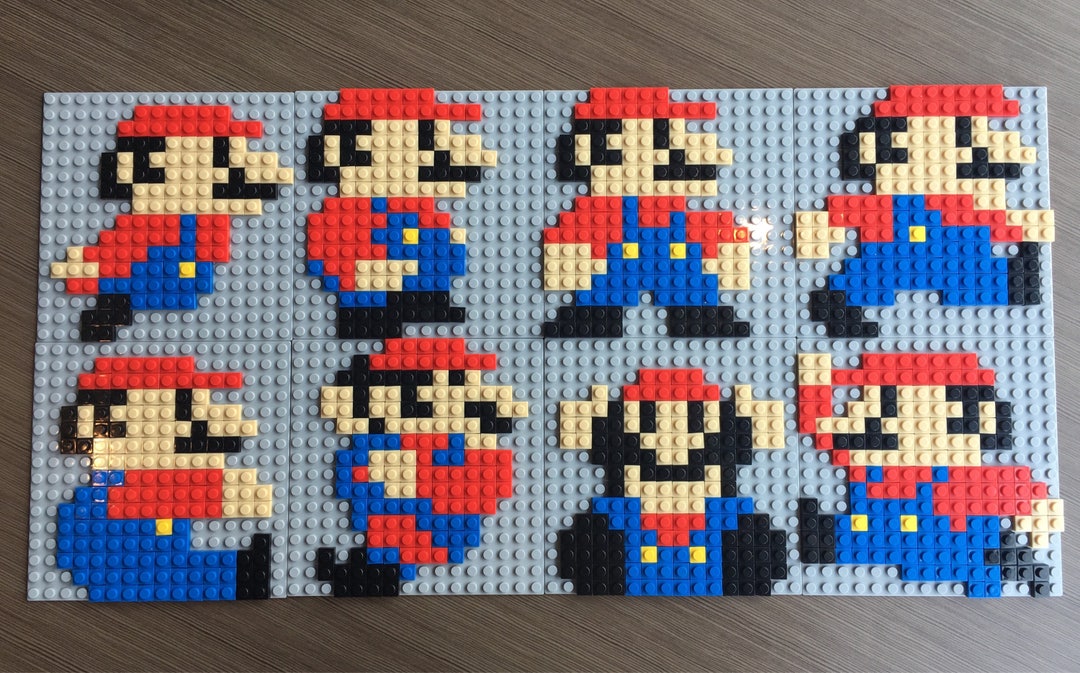 Mini Retro Mario Puzzle Size 12.8 X12.8 Cm - Etsy