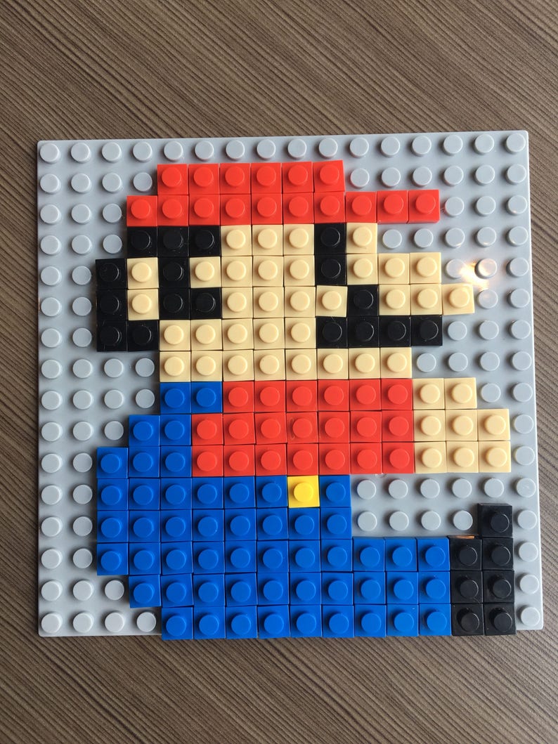 Mini Retro Mario Puzzle Size 12.8 X12.8 Cm - Etsy