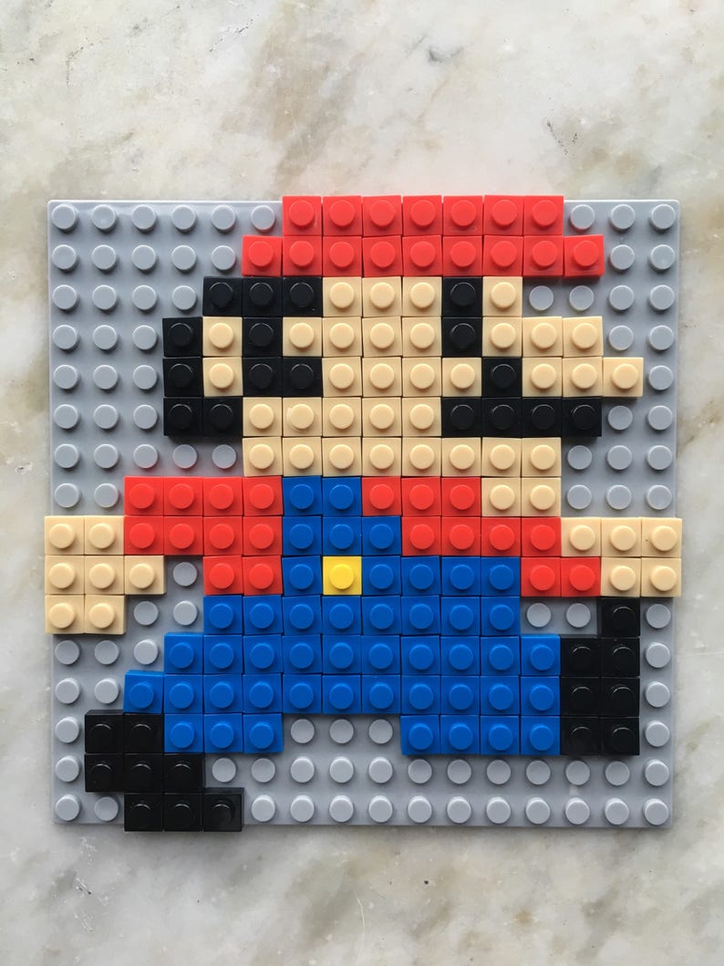 Mini Retro Mario Puzzle Size 12.8 X12.8 Cm - Etsy