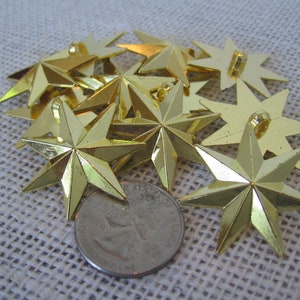 Decorative 1 1/4 Star Shank Buttons / Gold Statement - Etsy