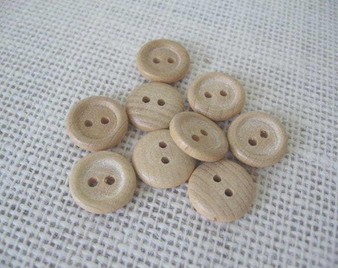 Rustic Light Tan Wood Buttons: 5/8 Inch, 9 Piece Set, Notonlybuttons - Etsy