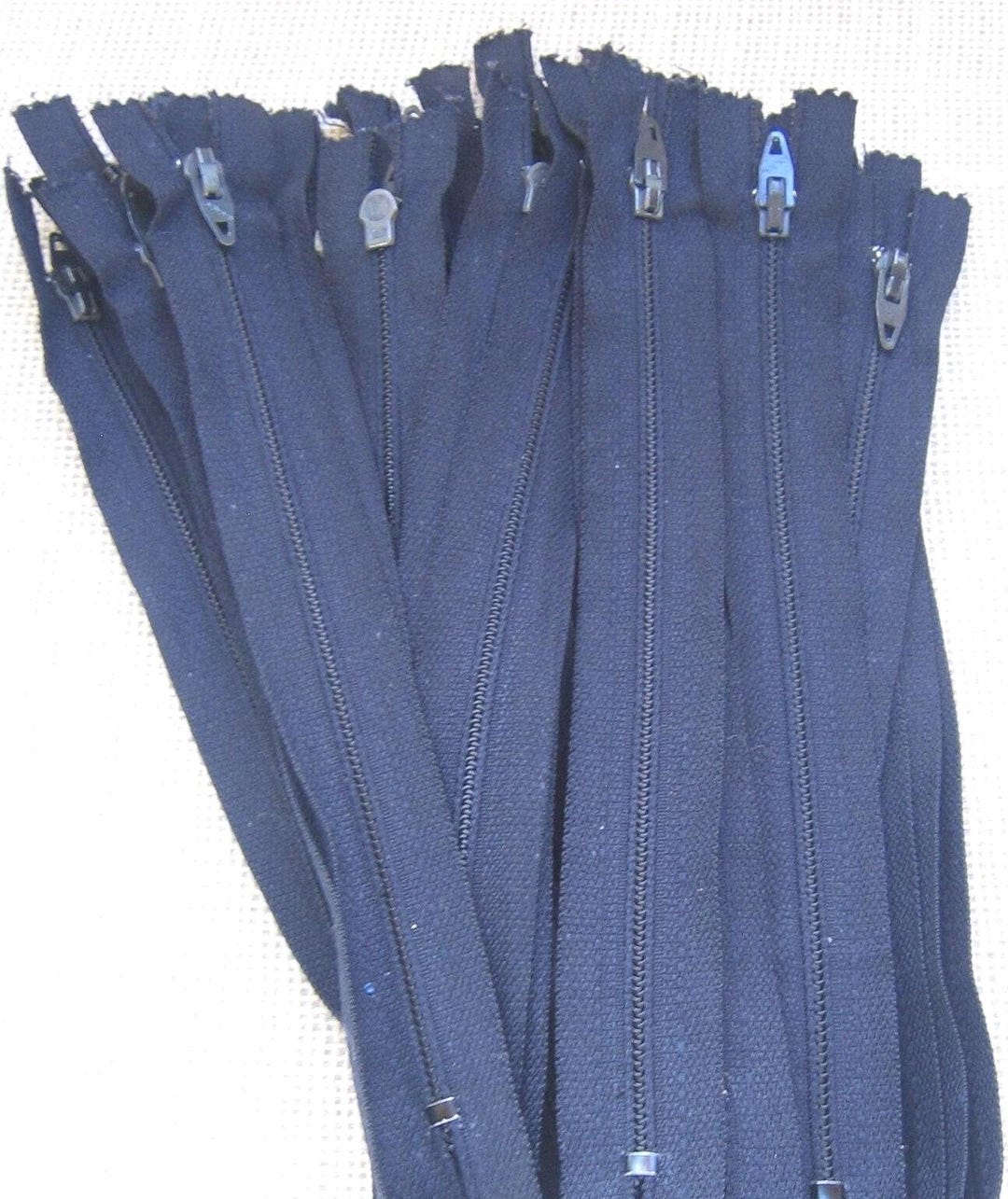Black Nylon Zippers - 7 Inch, Metal Pull - Lot of 12, Notonlybuttons - Etsy
