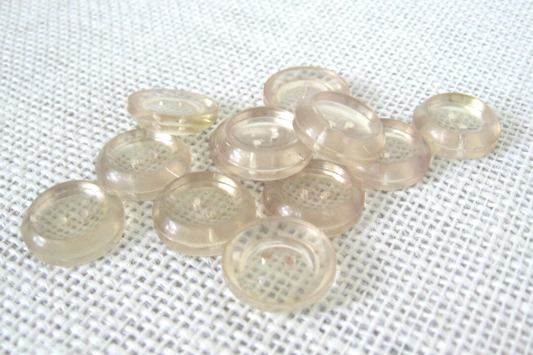 Opaque Buttons, Lot of 12, Plastic Cup Shape Button, 2 Hole 3/4 Inch ...