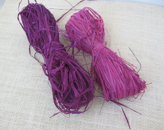 2 Hanks Natural Purple Raffia / Dark Purple Plum Purple / 2 - Etsy