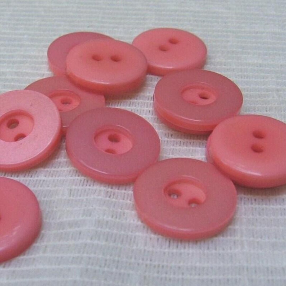 Peachy Orange 5/8 Inch Buttons, Plastic 2 Hole Button, Costume Clothing ...