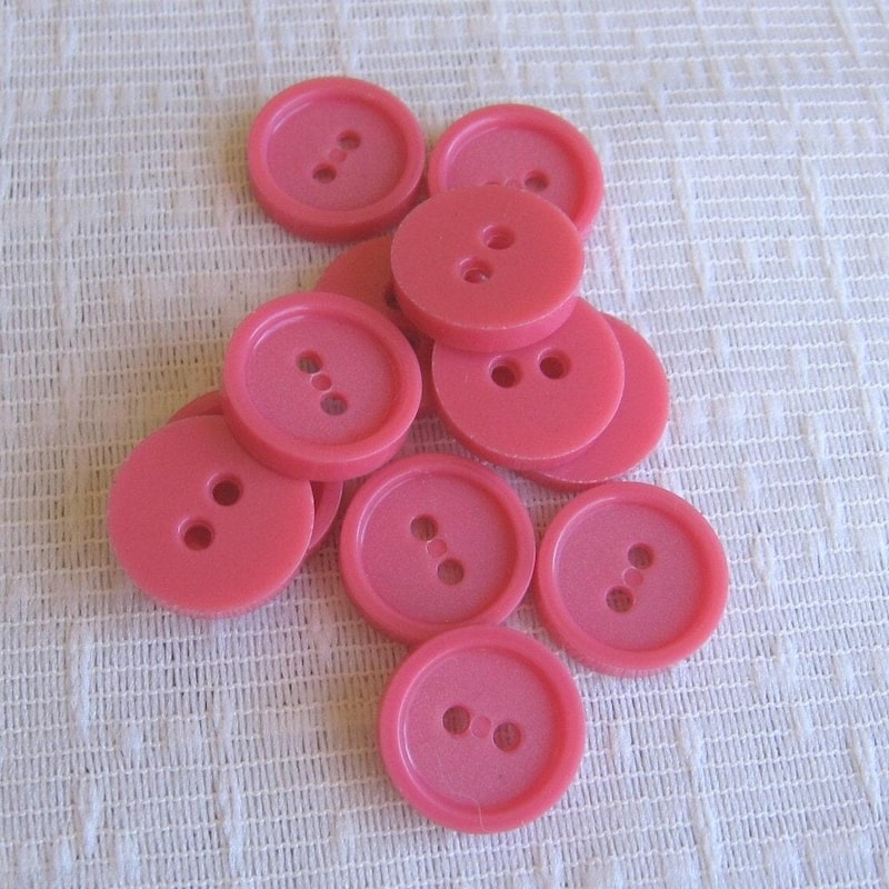 Dark Pink Buttons - Etsy