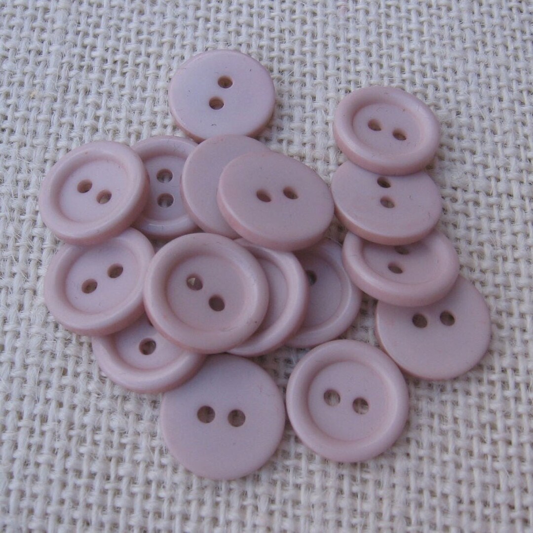 35 Pale Purple 5/8 Inch Buttons, Plastic 2 Hole Button, Costume ...