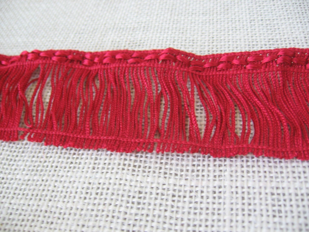Red Fringe Trim 2 Inch Wide 2 1/2 Yards Long Sewing Craft - Etsy