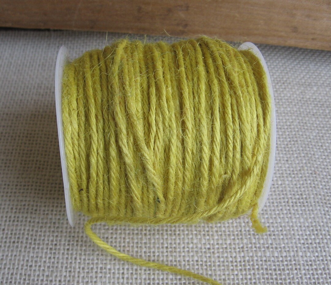 80 Yards Bright Yellow 4 Ply Jute Twine Natural Jute String Crafting ...