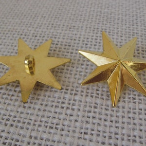 Decorative 1 1/4 Star Shank Buttons / Gold Statement - Etsy