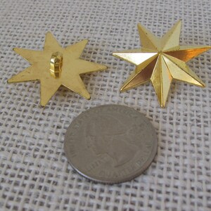 Decorative 1 1/4 Star Shank Buttons / Gold Statement - Etsy