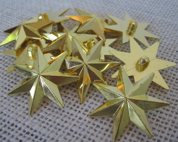 Decorative 1 1/4 Star Shank Buttons / Gold Statement Button / Tote Bag ...