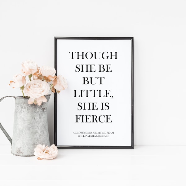 And Though She Be but Little - Etsy