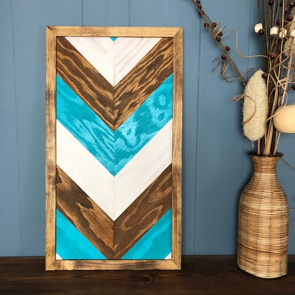 Chevron Wall Art - Etsy