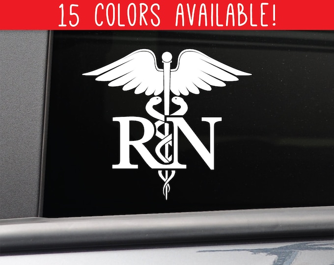 Caduceus Monogram for Nurses RN Caduceus Medical Emblem Caduceus Snake ...
